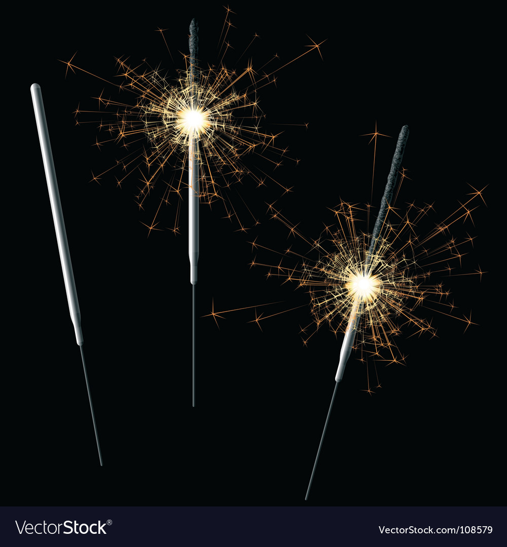 Sparkler Royalty Free Vector Image - VectorStock