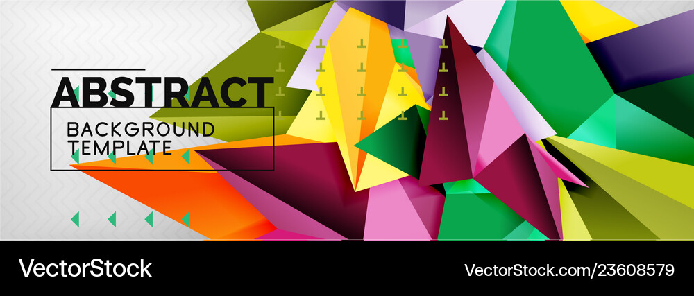 Triangles background techno template Royalty Free Vector