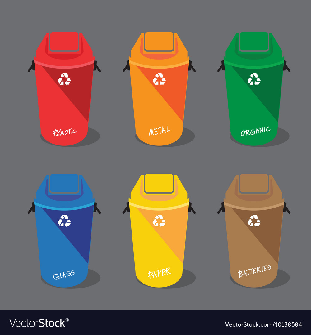 Bin set Royalty Free Vector Image - VectorStock