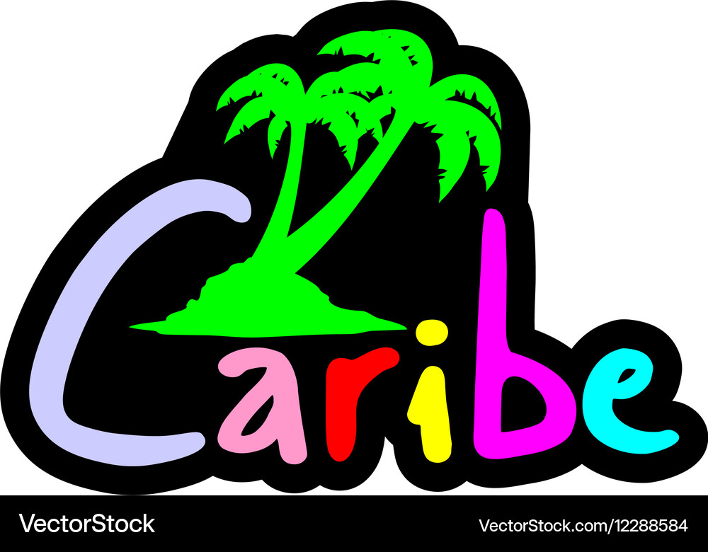 Color caribe symbol Royalty Free Vector Image - VectorStock