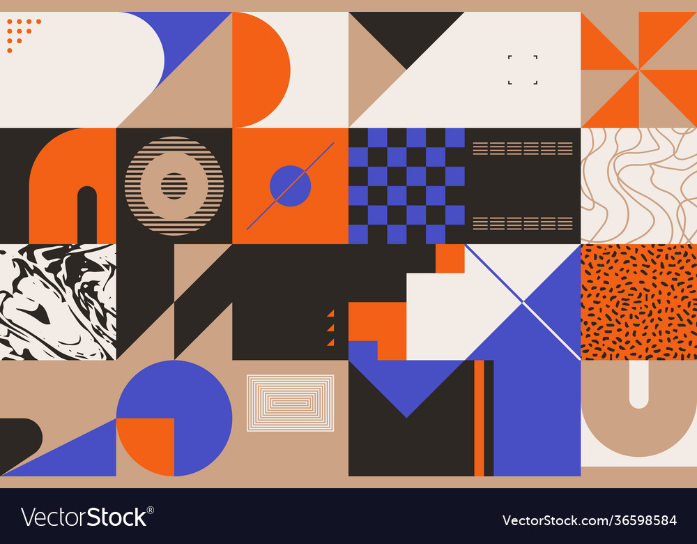 Digital collage pattern design Royalty Free Vector Image