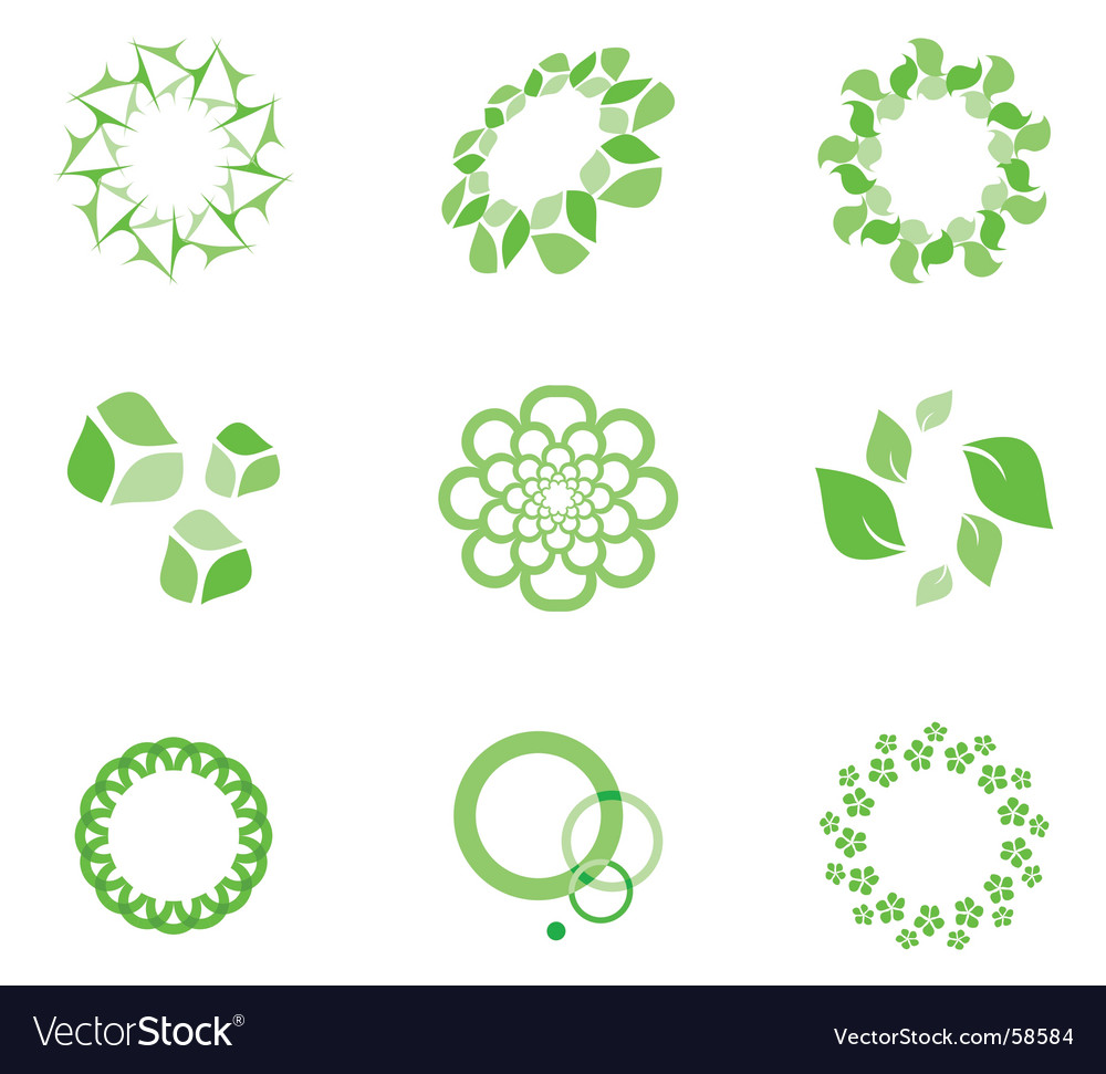 Eco elements Royalty Free Vector Image - VectorStock