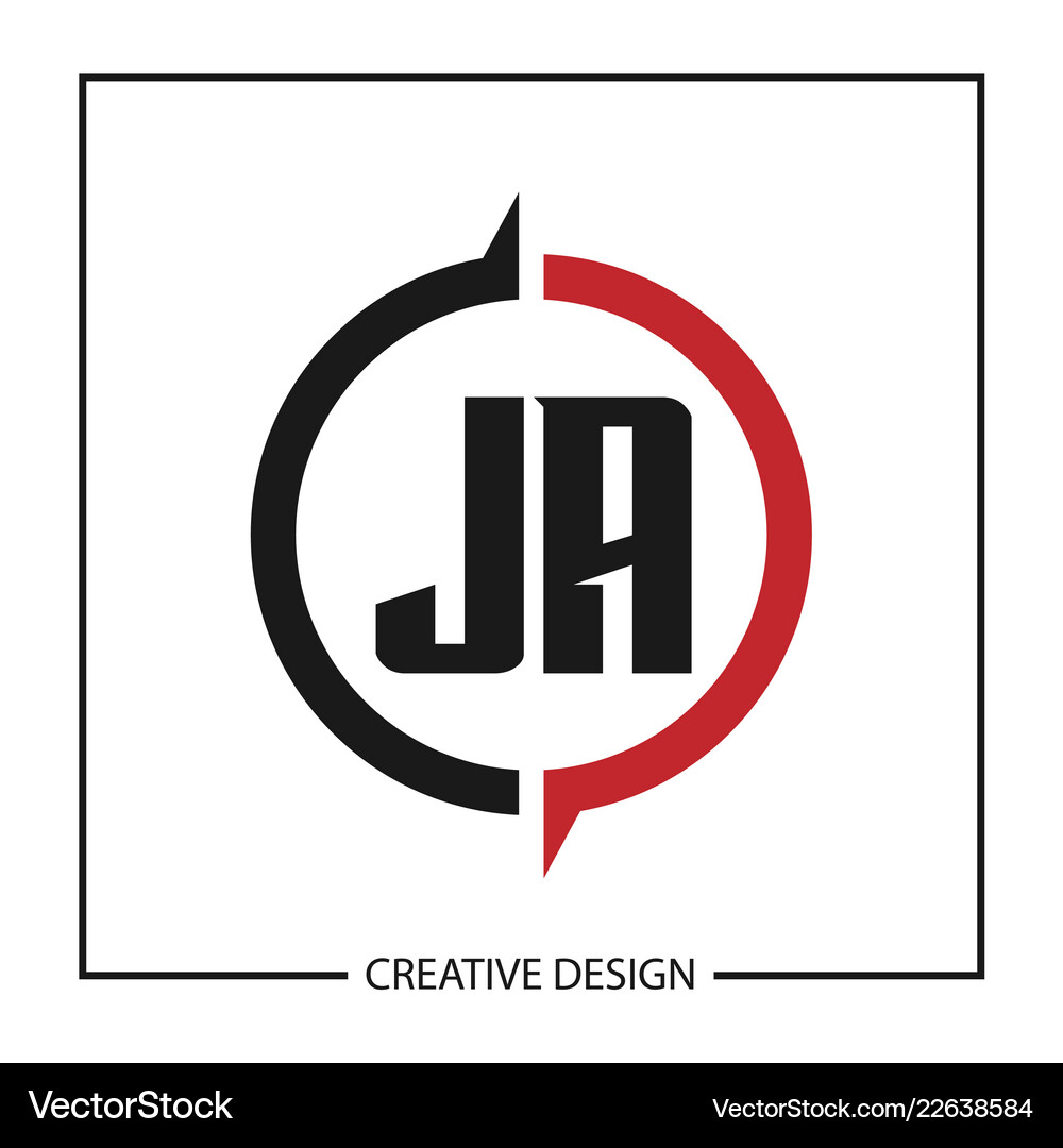 Initial letter ja logo template design Royalty Free Vector