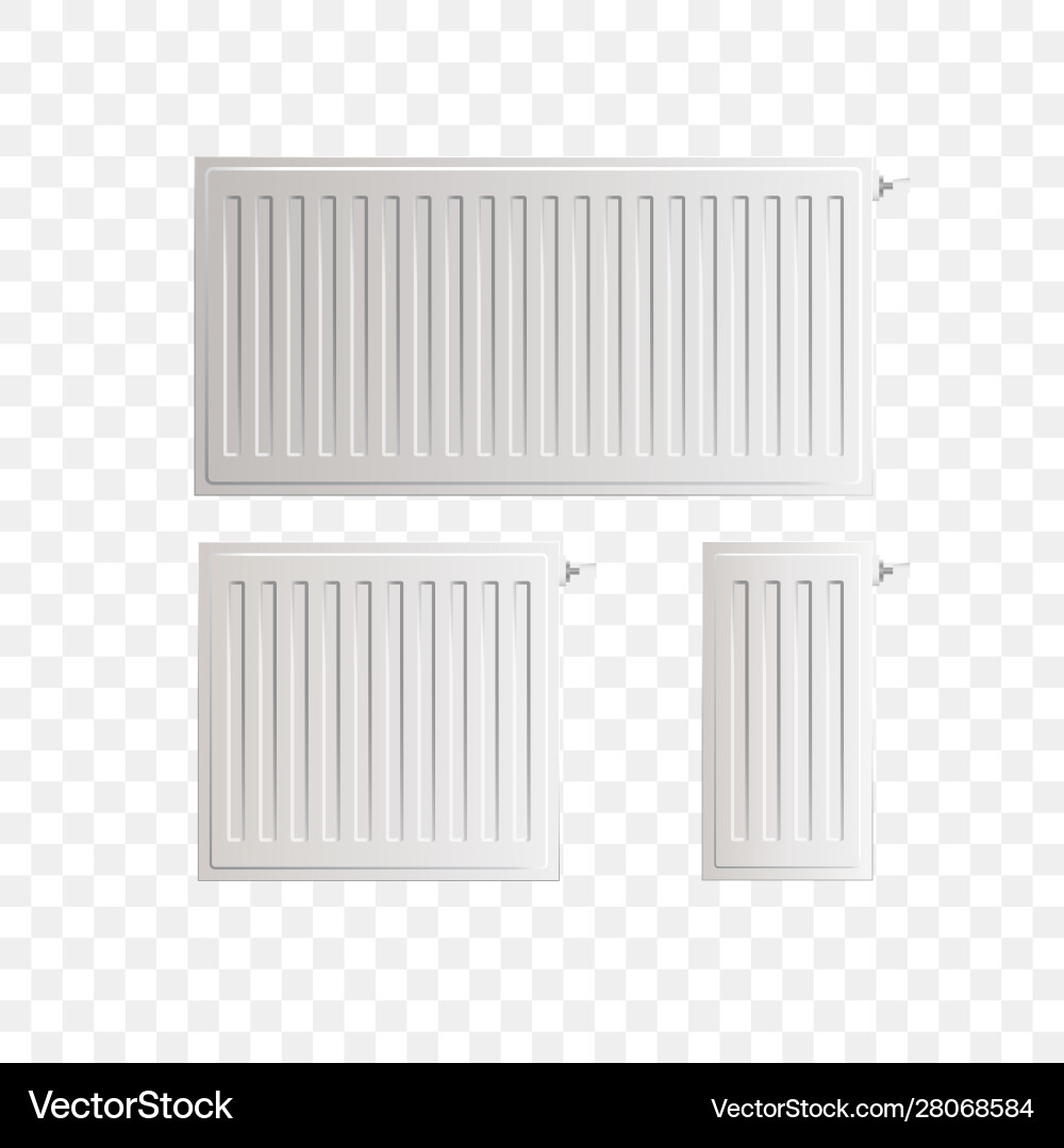 Water heating radiator isolated on transparent Vector Image