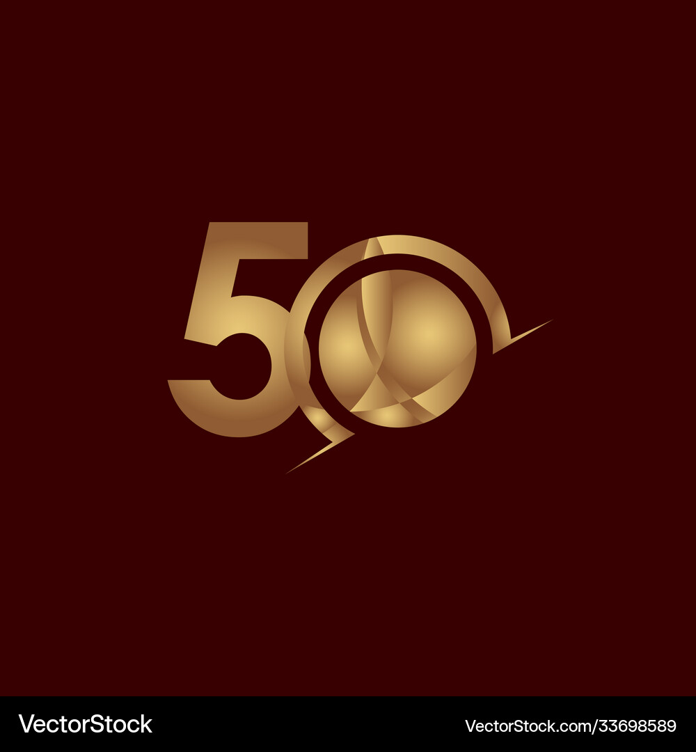 50 years anniversary celebration elegant number Vector Image