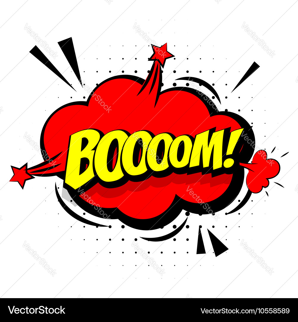 Comic Boom Sound Effects Royalty Free Vector Image