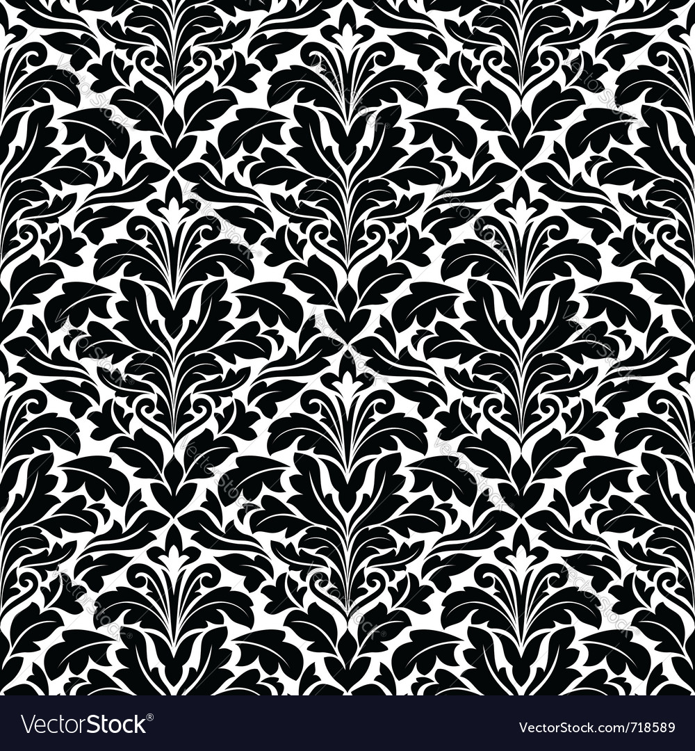 Damask pattern Royalty Free Vector Image - VectorStock