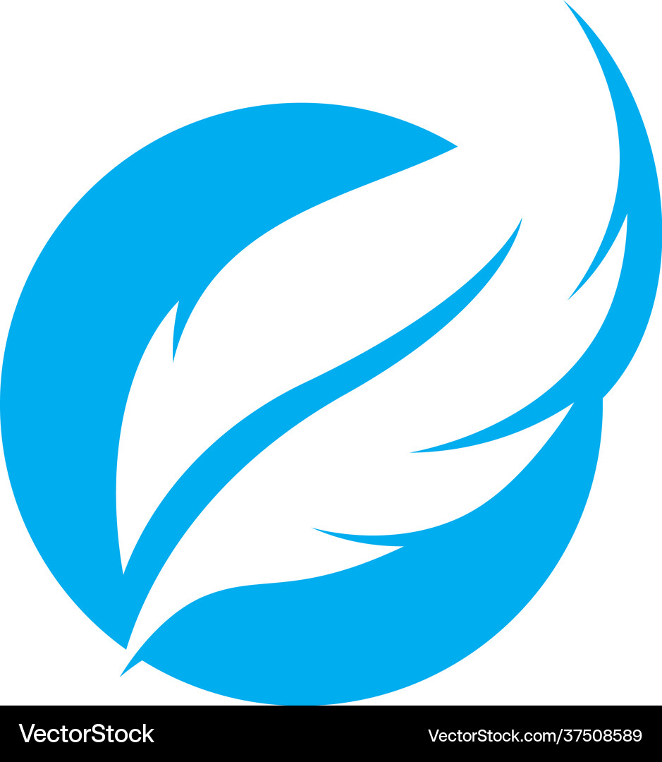 Feather logo images Royalty Free Vector Image - VectorStock