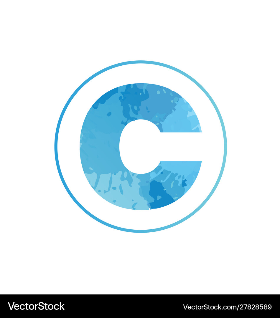 Watercolor alphabet in a circle Royalty Free Vector Image