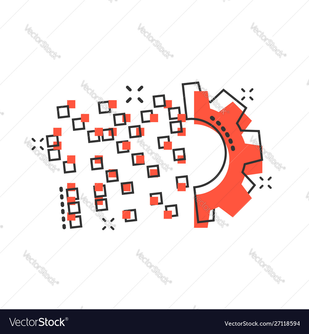 Digital Gear Icon In Comic Style Cog Cartoon Vector Image digital-gear-icon-in-comic-style-cog-cartoon-vector-image