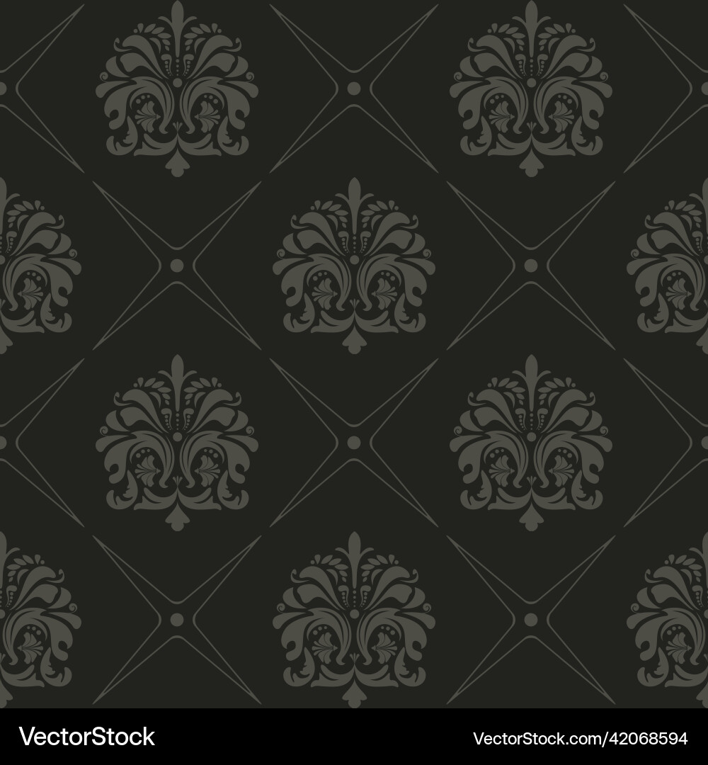 Seamless black old style pattern Royalty Free Vector Image