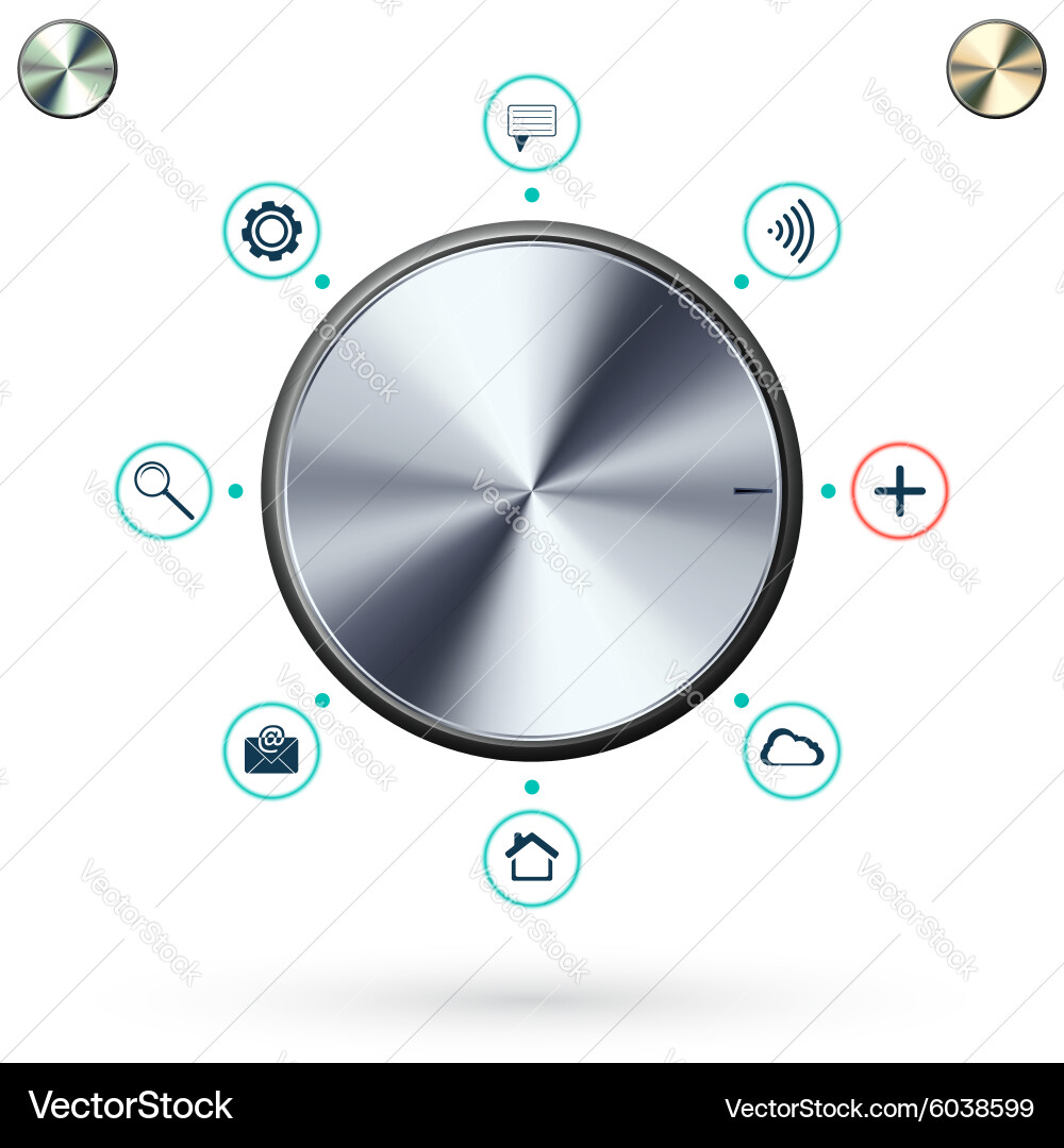 Knobbutton Royalty Free Vector Image - VectorStock