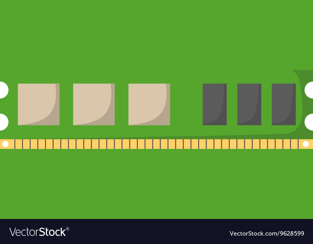 Memory slot Royalty Free Vector Image - VectorStock