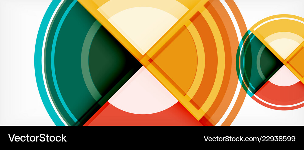 Multicolored round shapes abstract background Vector Image