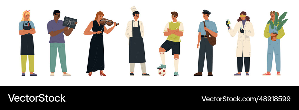 People of different professional occupation Vector Image
