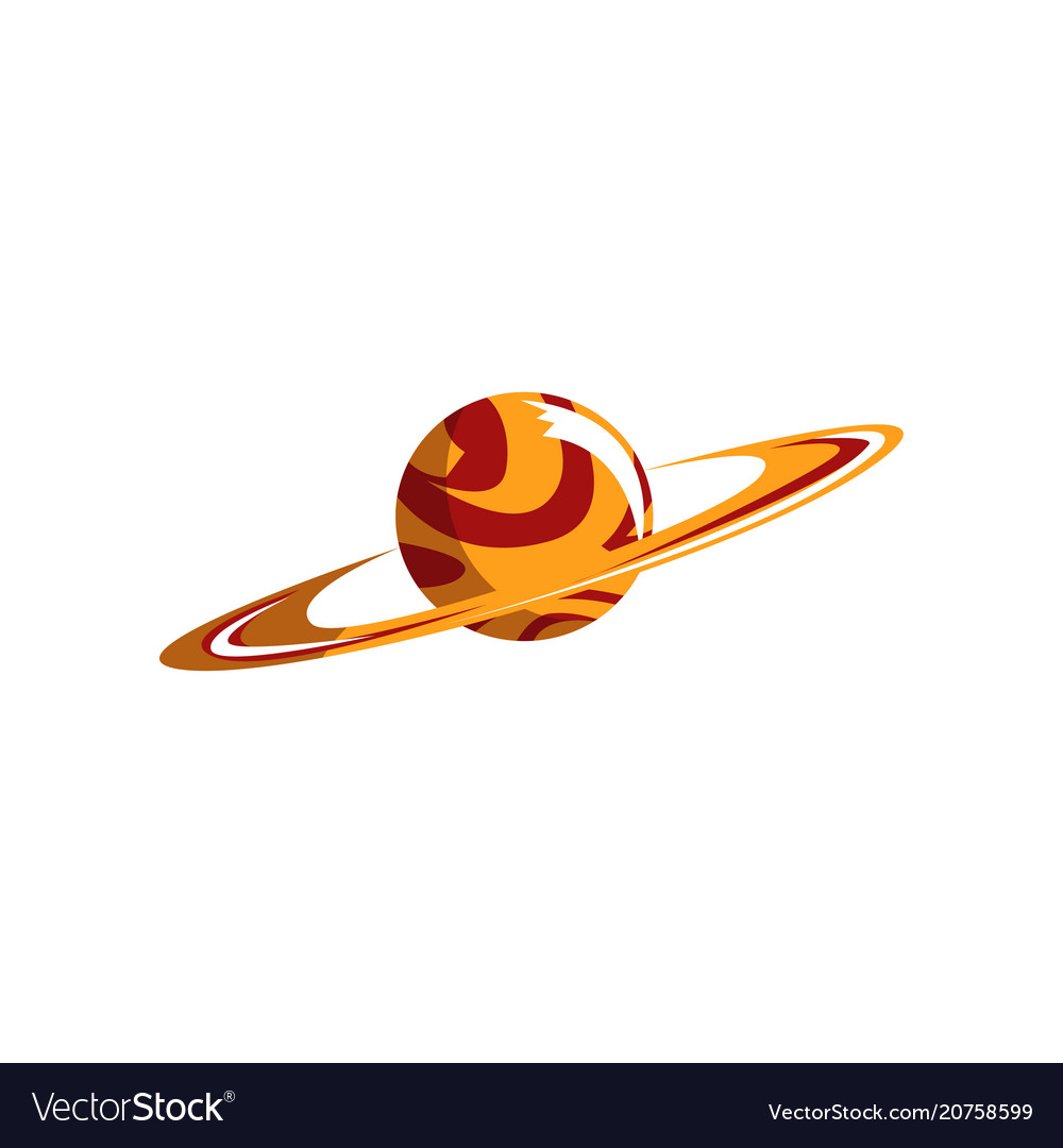 Saturn planet on a white Royalty Free Vector Image