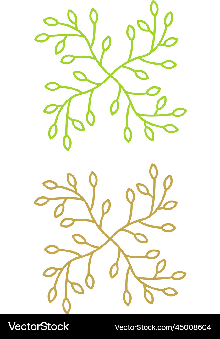 Natural branches logo sign symbol on white Vector Image