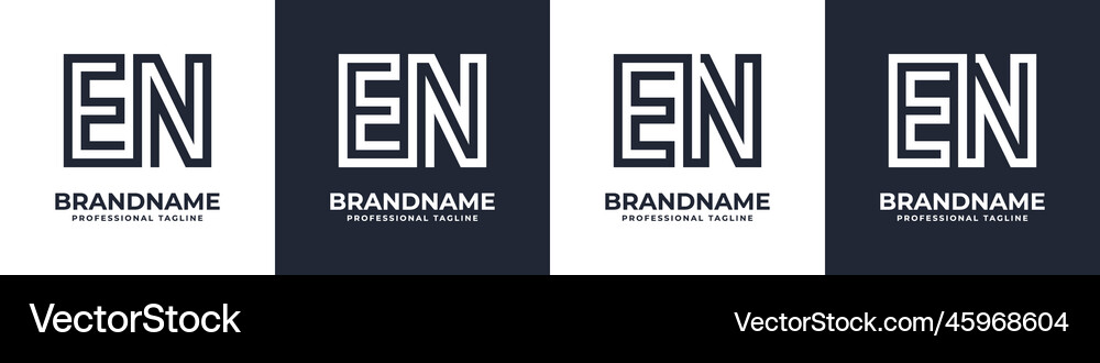 Simple en monogram logo suitable for any business Vector Image
