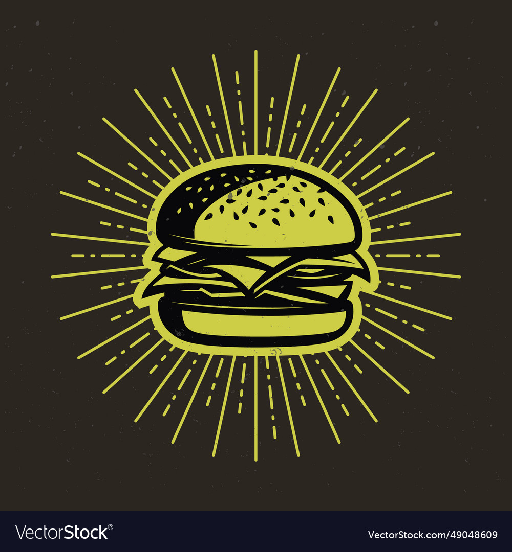 Burger elements pack Royalty Free Vector Image