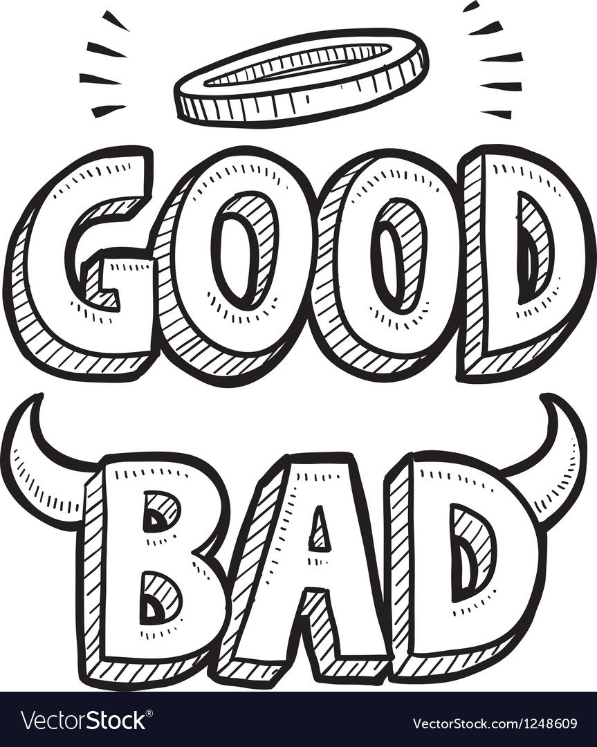 Good And Bad Royalty Free Vector Image Vectorstock
