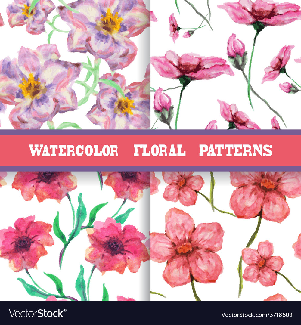 Seamless patterns set Royalty Free Vector Image