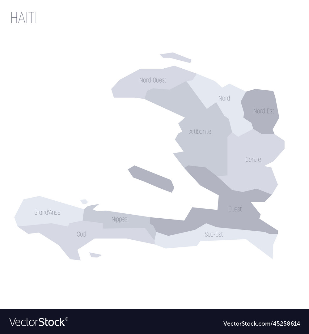 Haiti political map of administrative divisions Vector Image
