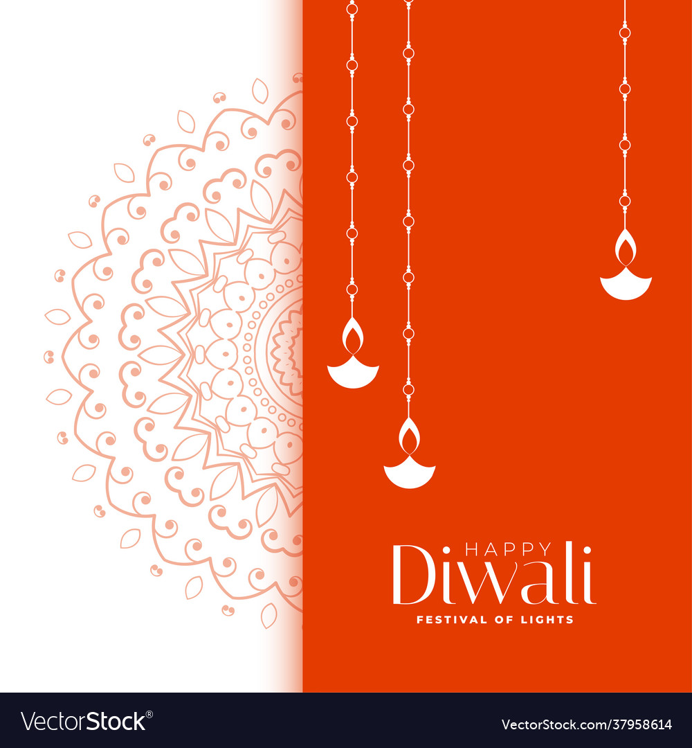 Happy Diwali Decorative Festival Background Design