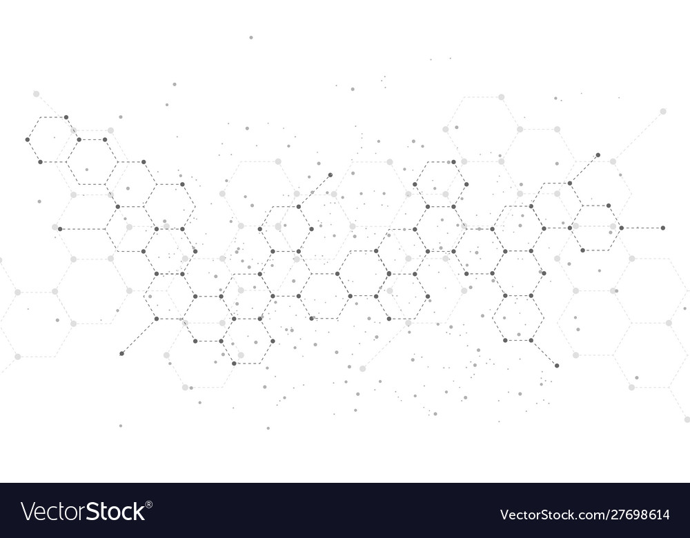 Molecular structure abstract tech background Vector Image
