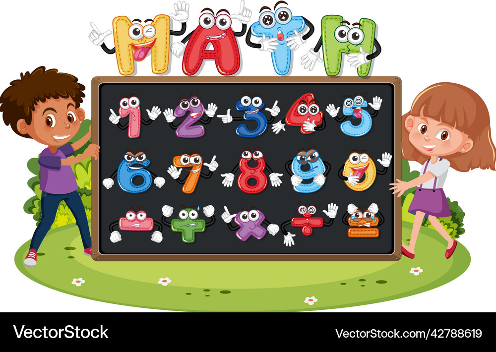 Counting numbers from zero to nine for kids Vector Image