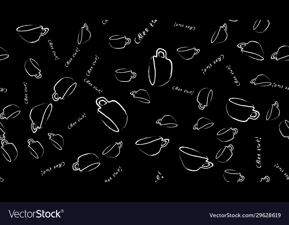 Texture seamless pattern white cups Royalty Free Vector