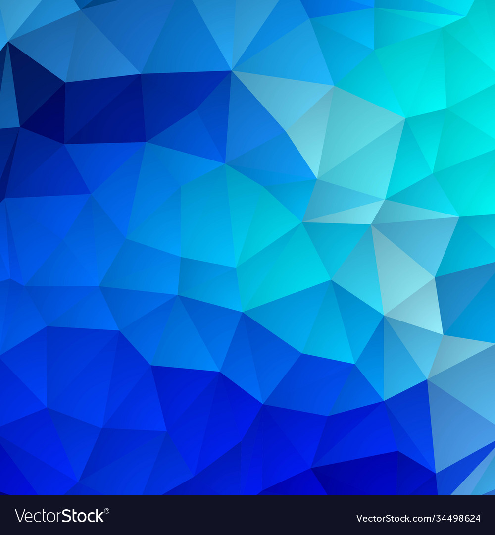 Blue triangular background template Royalty Free Vector