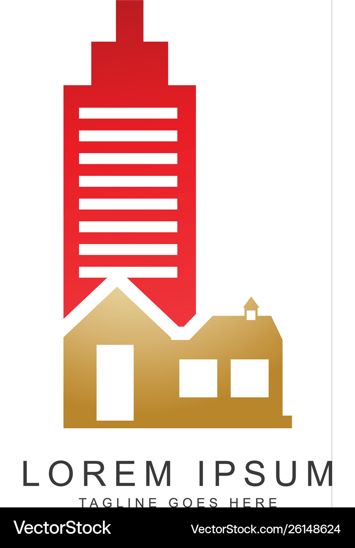 Building logo template Royalty Free Vector Image