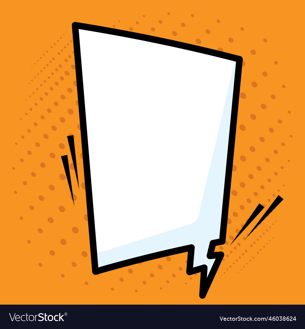Isolated empty comic speech bubble Royalty Free Vector Image