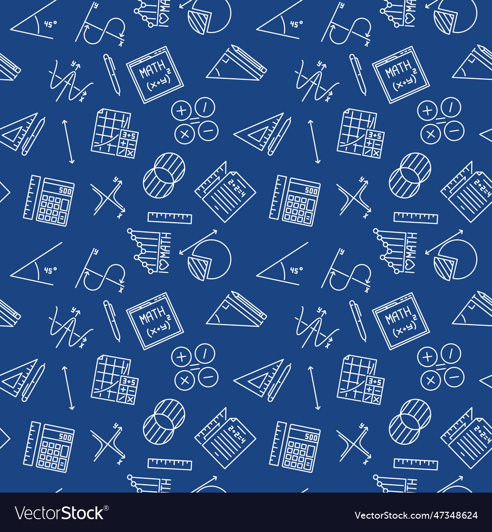 Mathematics blue simple pattern - algebra Vector Image Mathematics blue simple pattern - algebra Vector Image