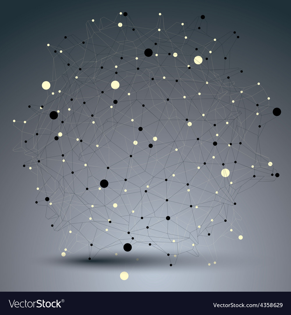 Abstract Asymmetric Monochrome Structure Vector Image