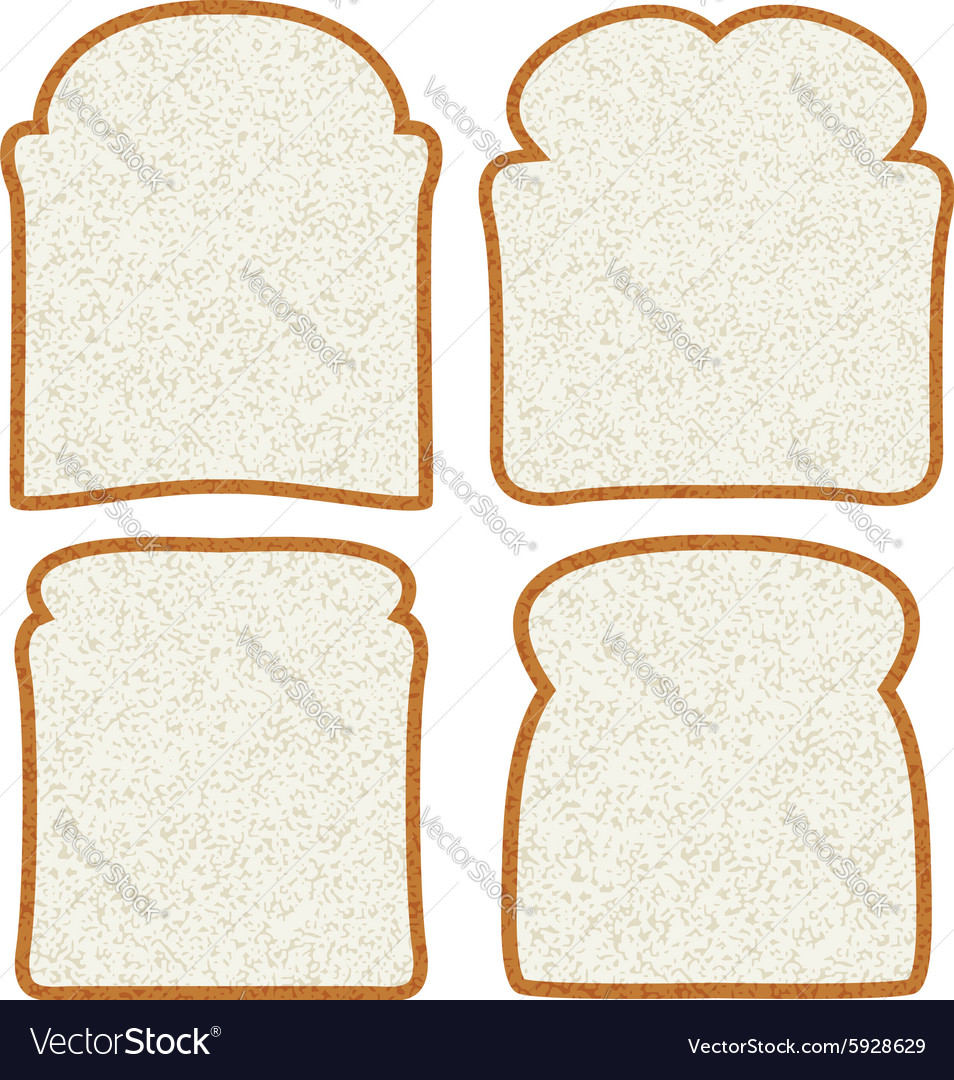 Bread slices Royalty Free Vector Image - VectorStock