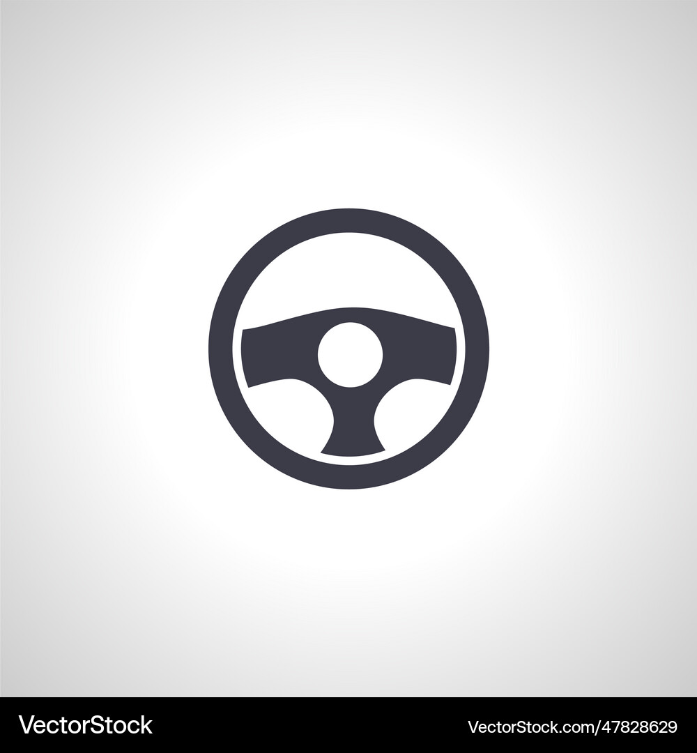 Car steering wheel icon steering wheel icon Vector Image