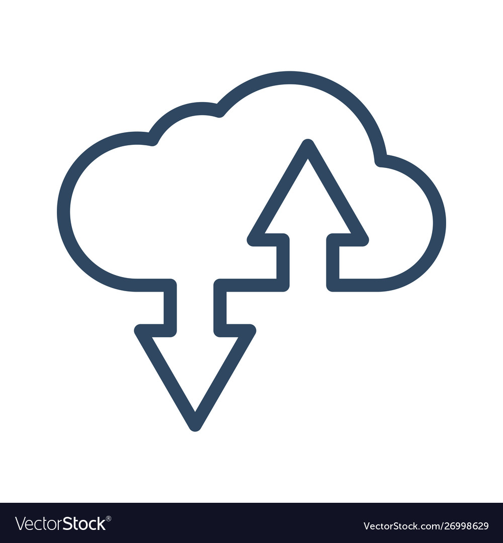 Isolated cloud computing design Royalty Free Vector Image