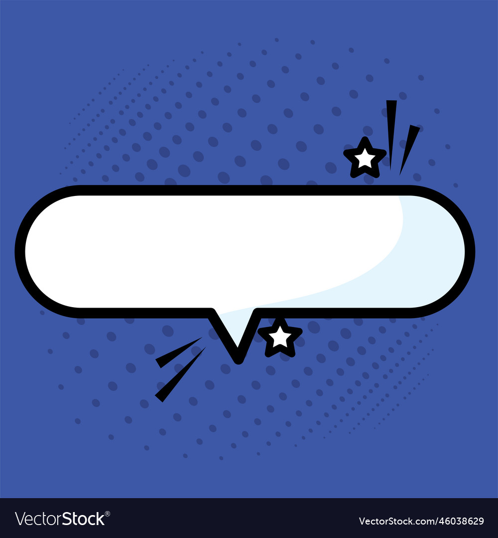 Isolated empty comic speech bubble Royalty Free Vector Image