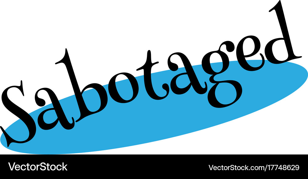 Sabotaged rubber stamp Royalty Free Vector Image