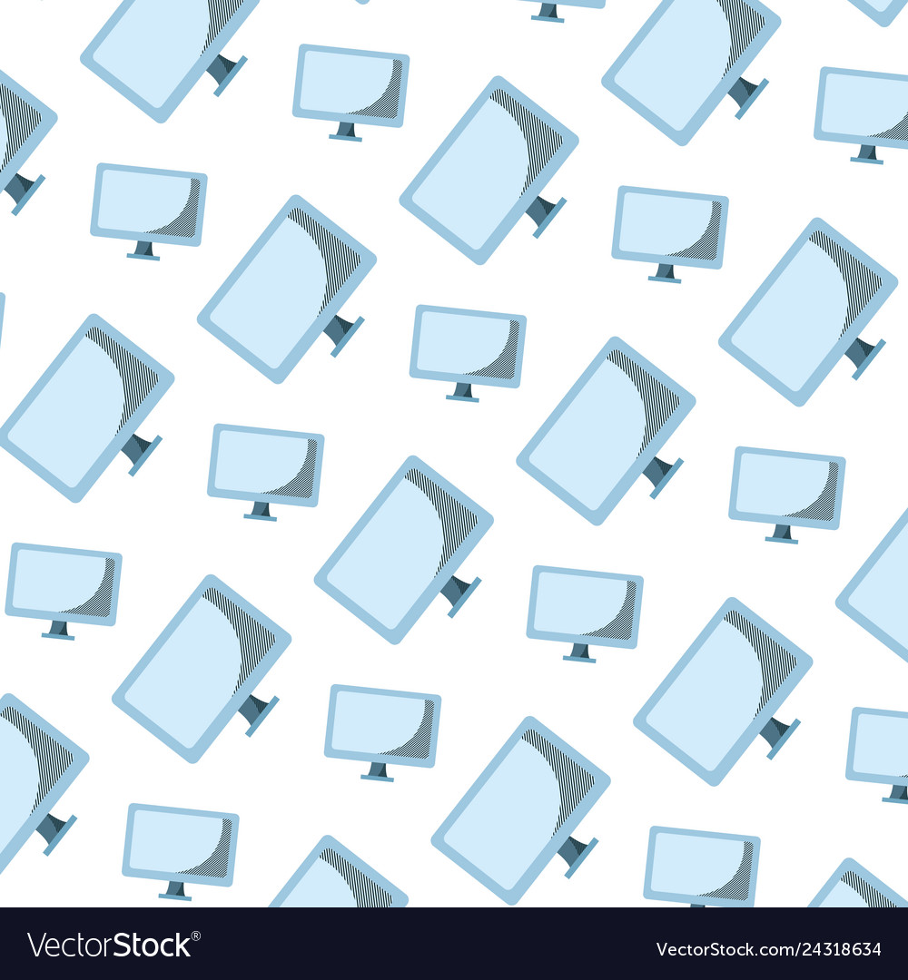 Electronic computer object technology background Vector Image