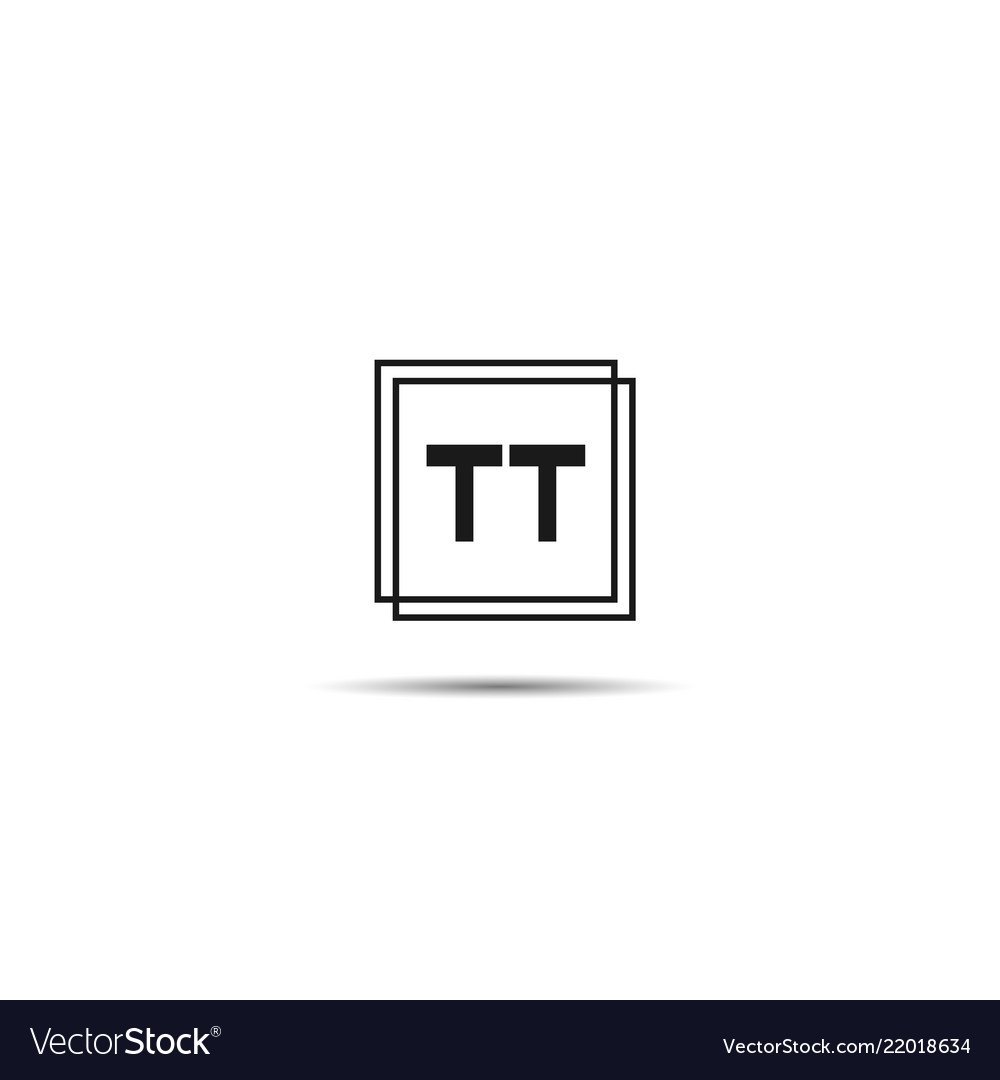 Initial letter tt logo template design Royalty Free Vector