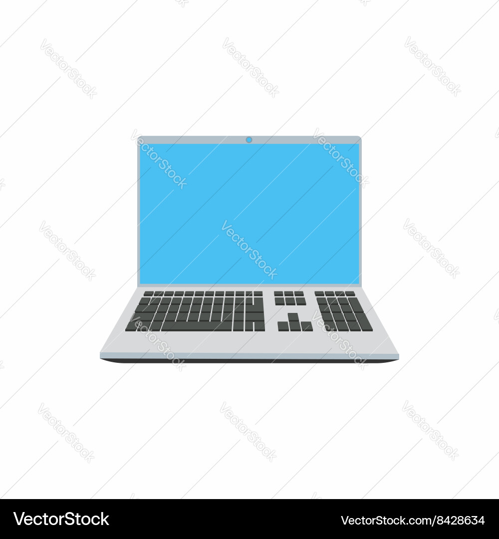 Laptop icon in cartoon style Royalty Free Vector Image