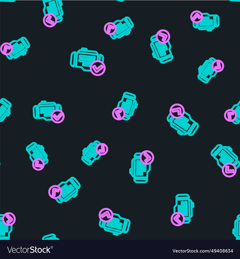 Line check engine icon isolated seamless pattern Vector Image Line check engine icon isolated seamless pattern Vector Image