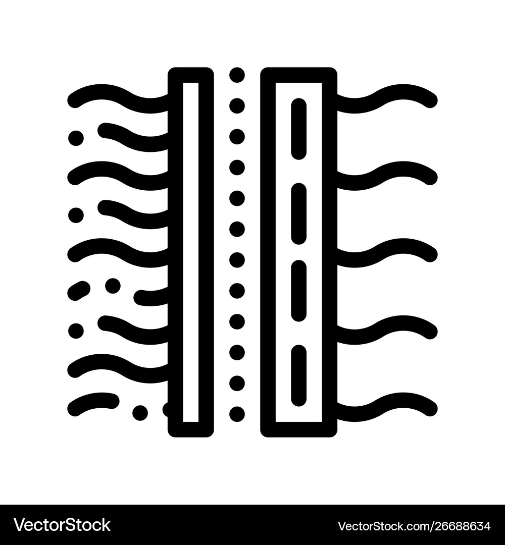 Water treatment filter sign thin line icon Vector Image