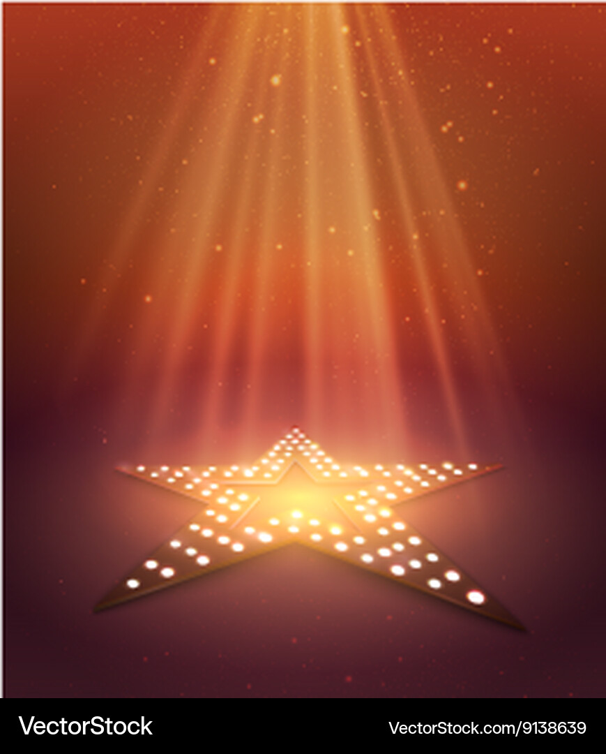 Star retro light banner Royalty Free Vector Image