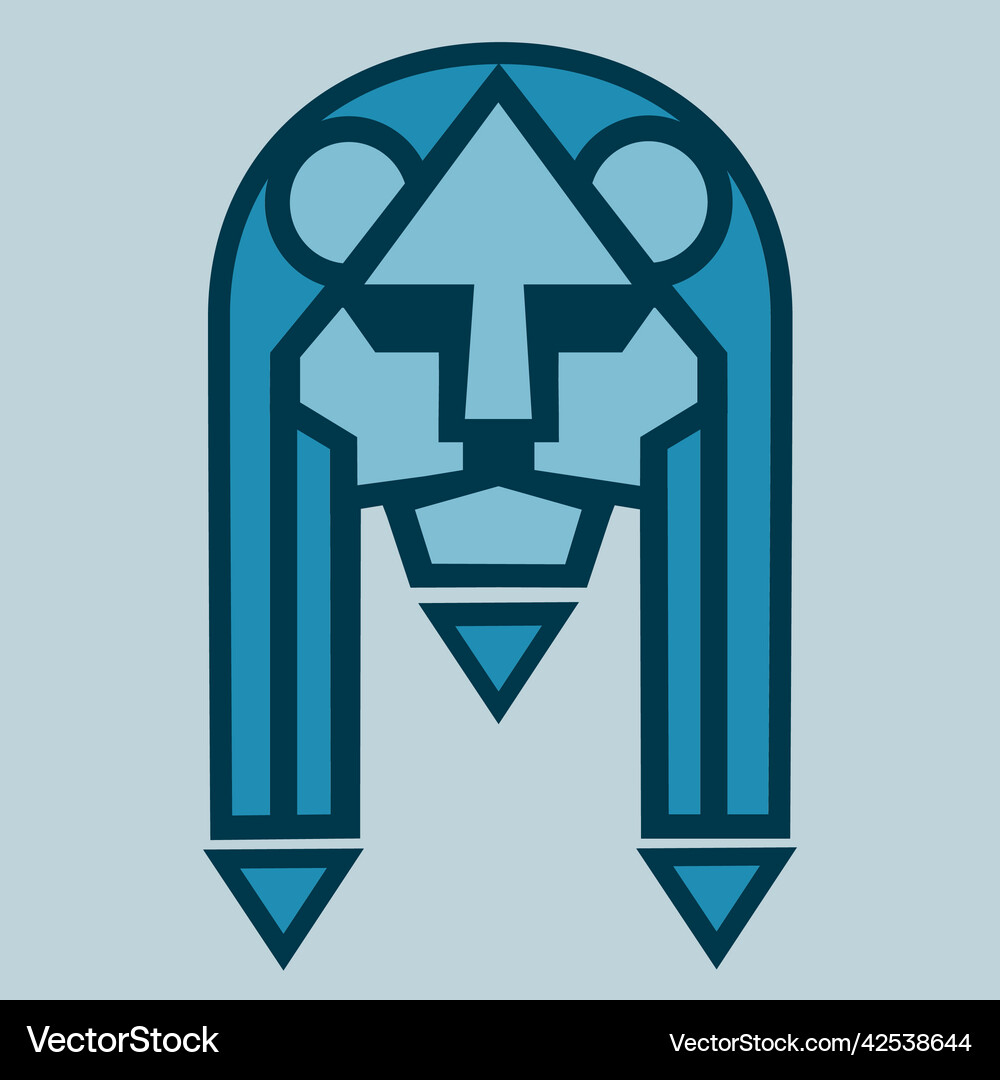 Lion muzzle stylized image of s head Royalty Free Vector