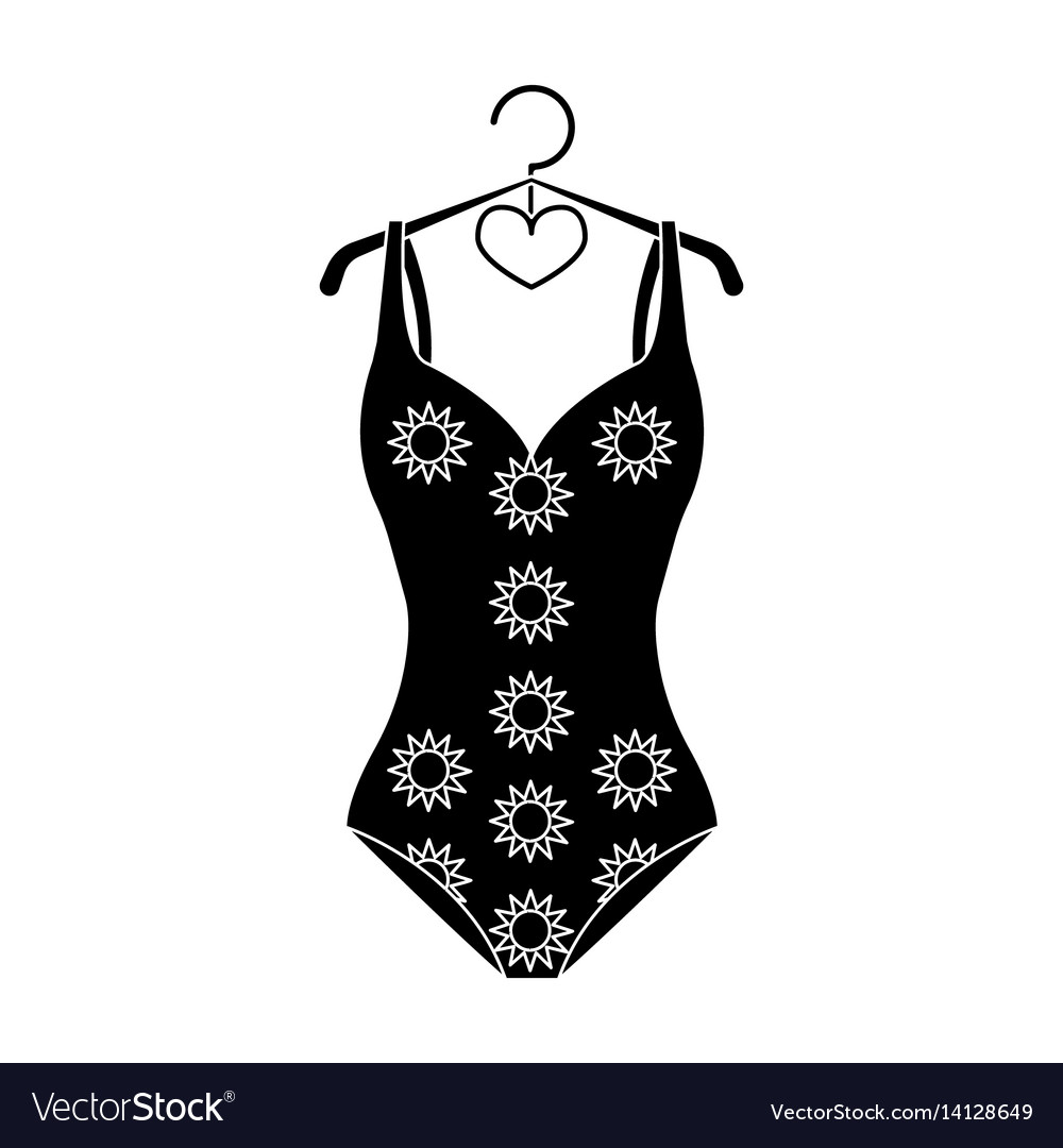Bright striped swimsuit in the colors Royalty Free Vector