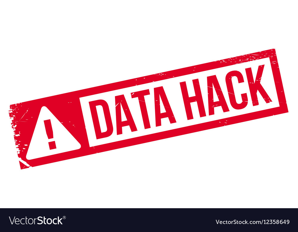 Data Hack rubber stamp Royalty Free Vector Image