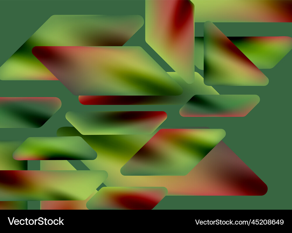 Fluid color dynamic geometric shapes abstract Vector Image